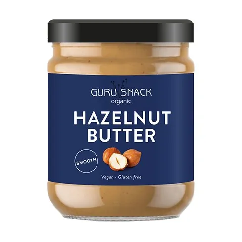 Hasselnøddesmør fin ø | 250 g | Guru Snack